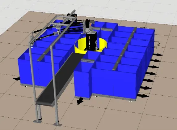 HKM1800 Robot for intralogics- and warehouse automation